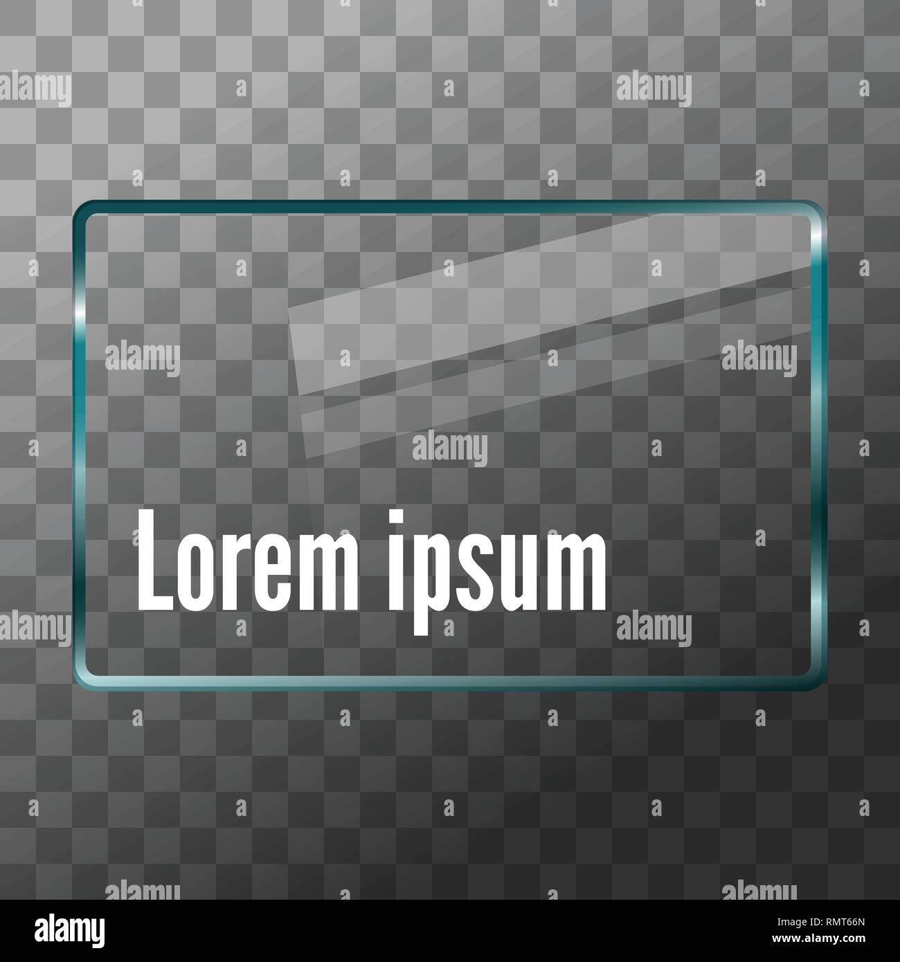 Glass shapes with reflections. Vector illustration for design Stock ...