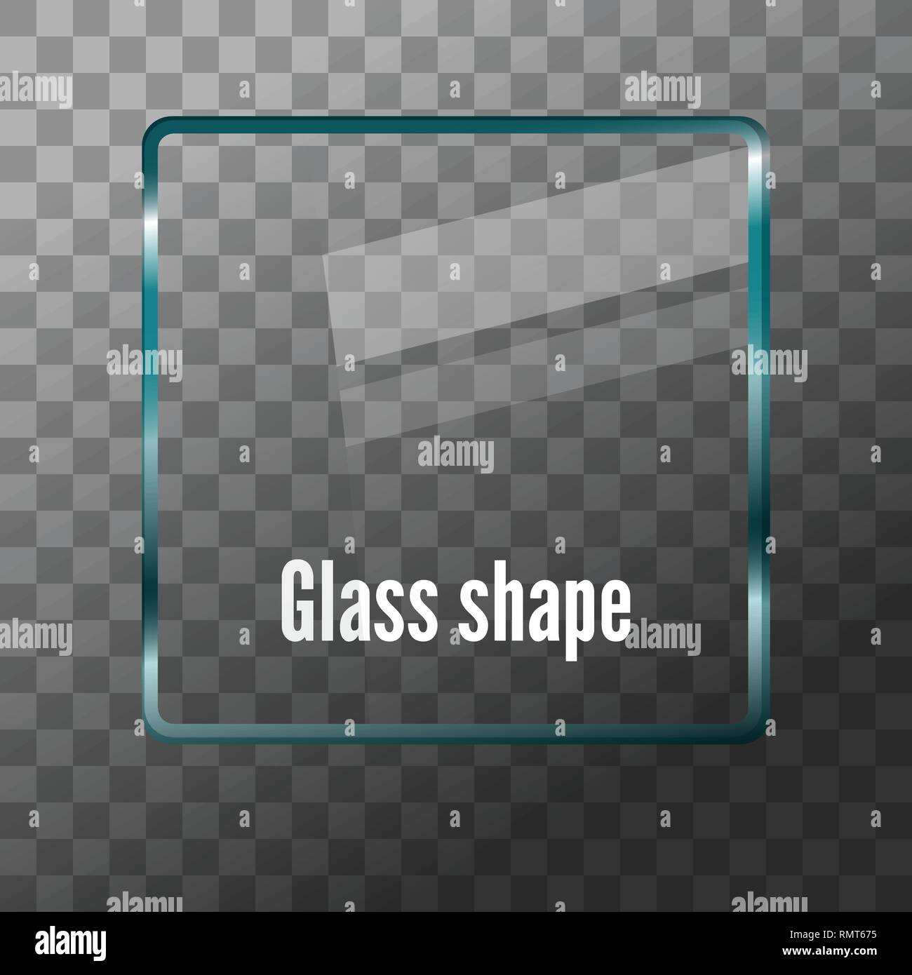 Glass shapes with reflections. Vector illustration for design Stock ...