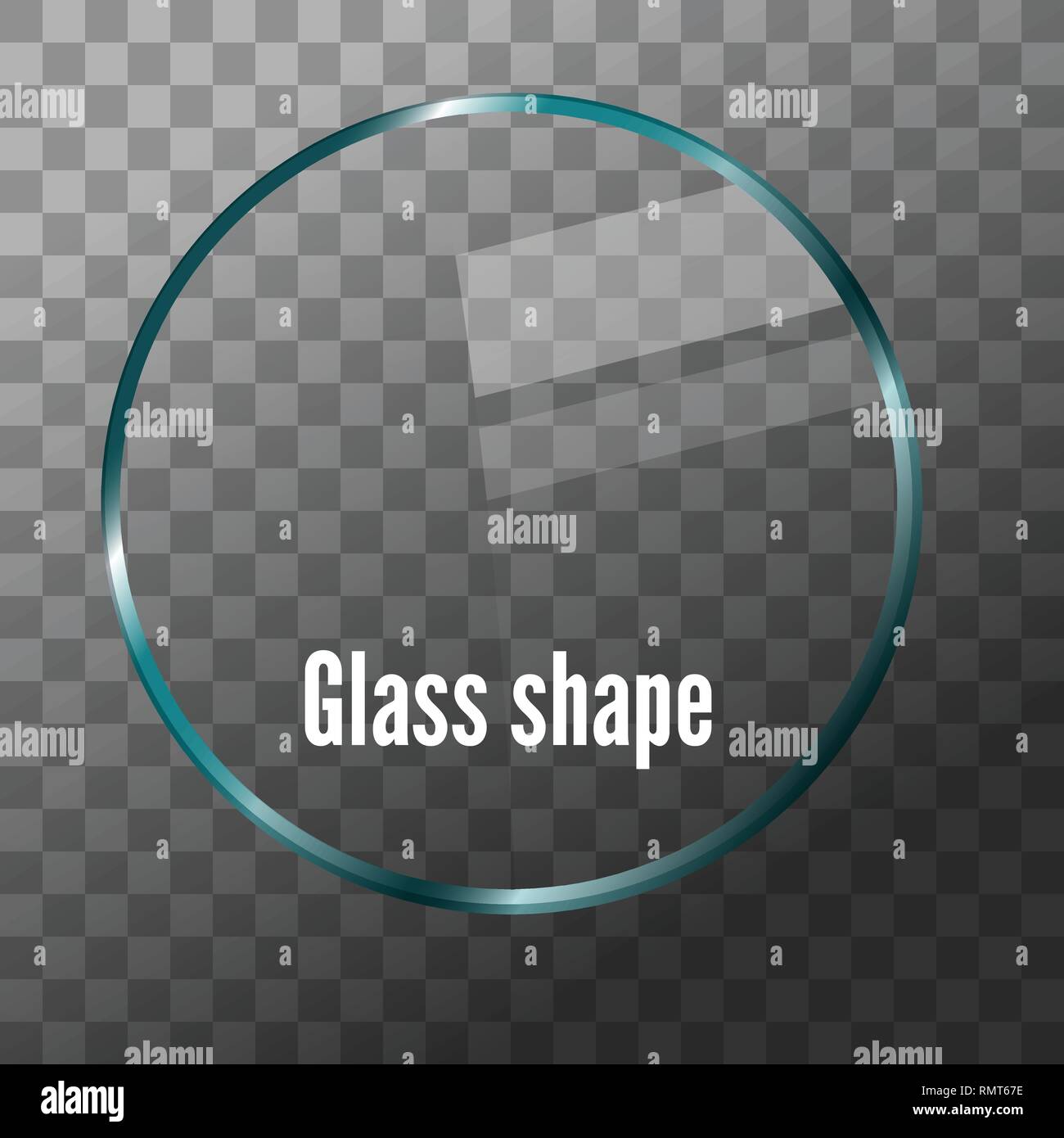 Glass shapes with reflections. Vector illustration for design Stock ...