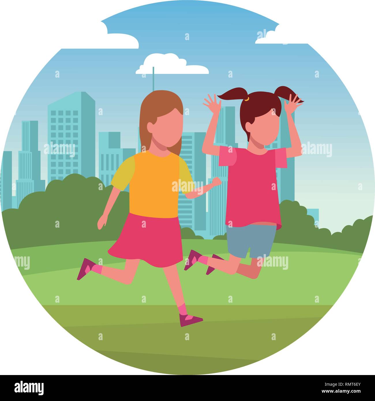 Kids playing cartoons Stock Vector Image & Art - Alamy