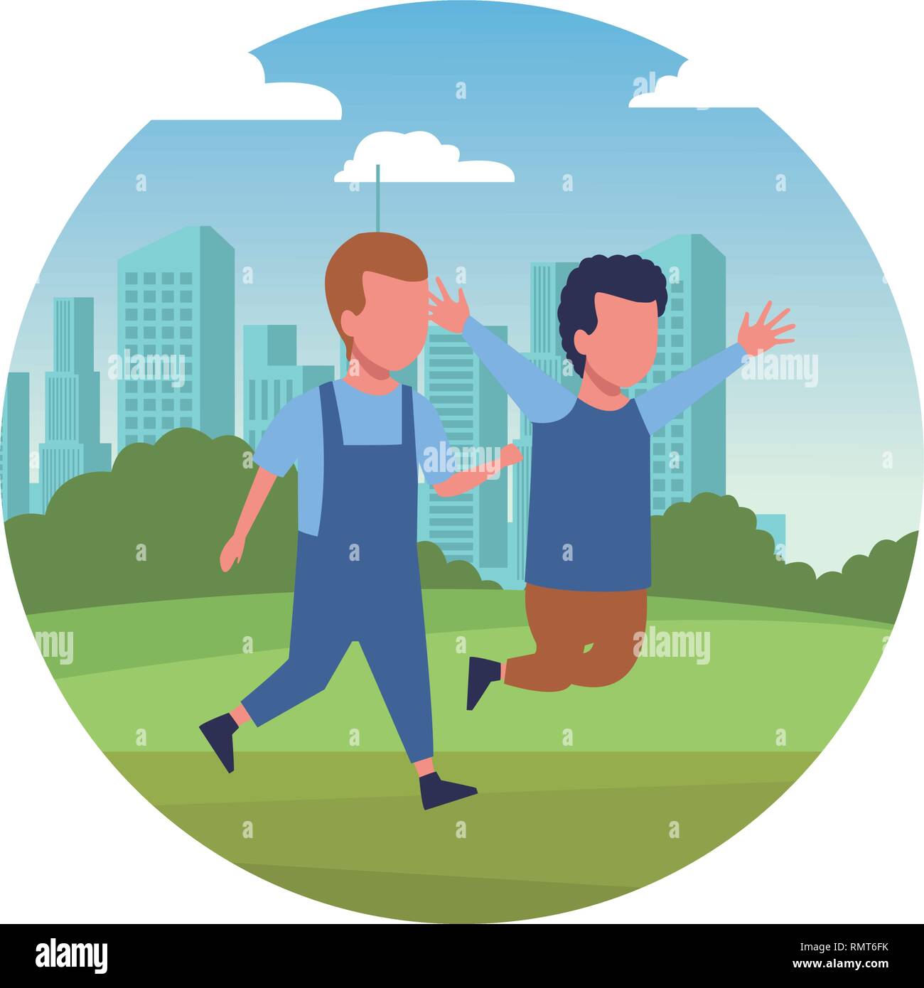 Kids playing cartoons Stock Vector Image & Art - Alamy