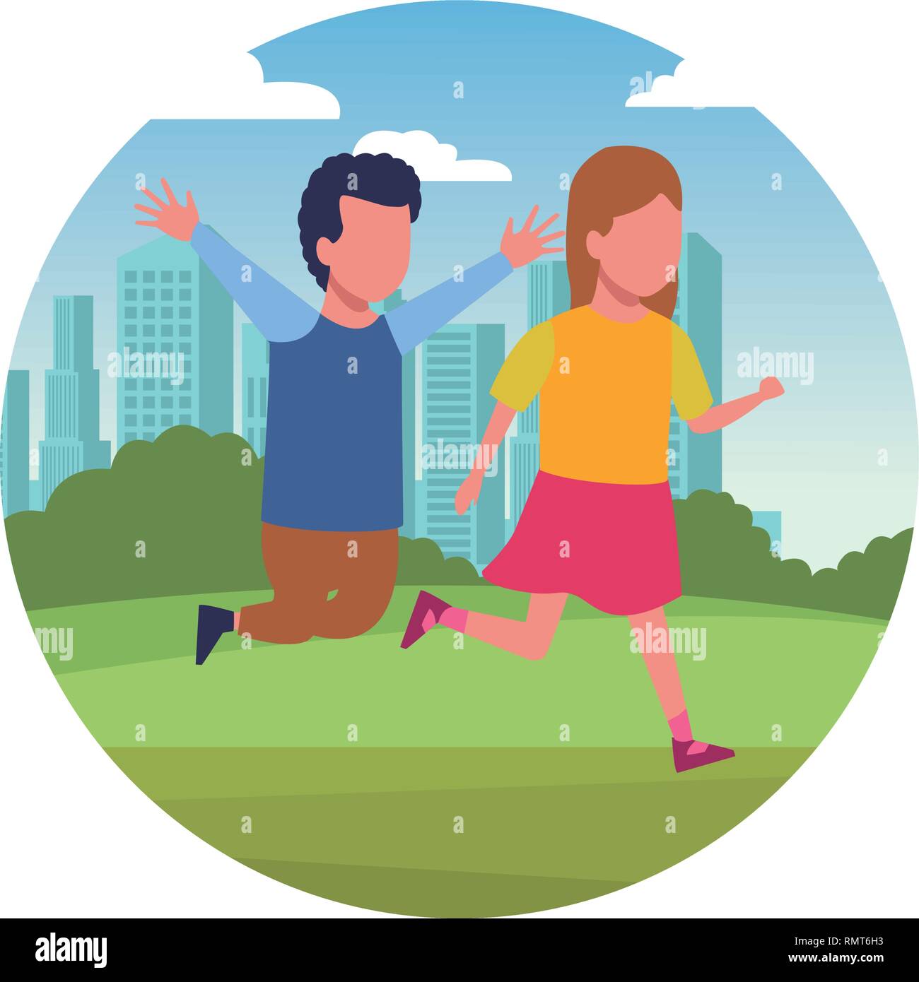 Kids playing cartoons Stock Vector Image & Art - Alamy