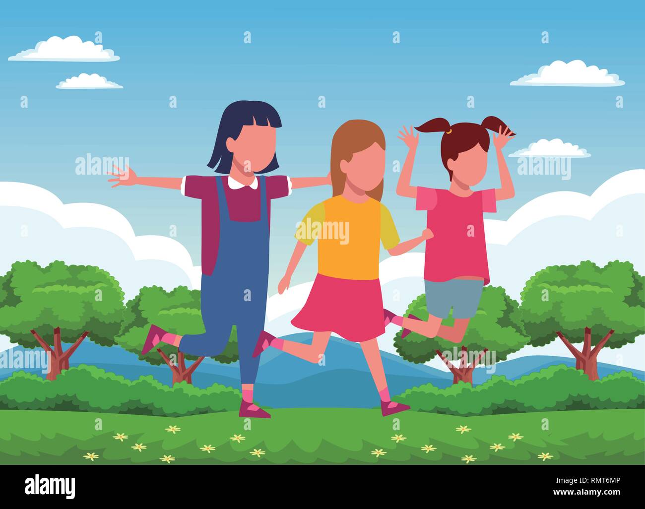 Kids playing cartoons Stock Vector Image & Art - Alamy