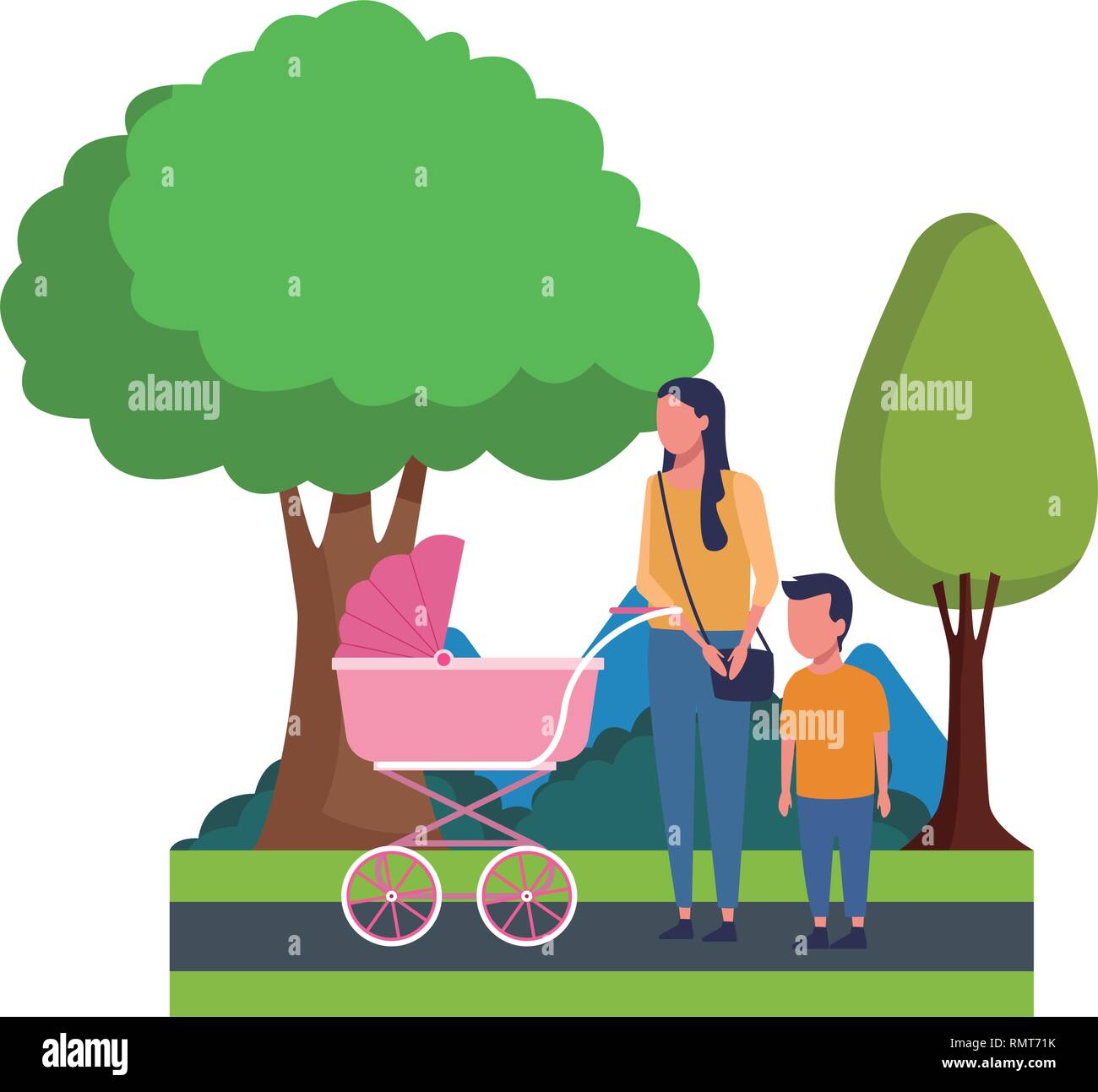 Family pram Stock Vector Images - Alamy