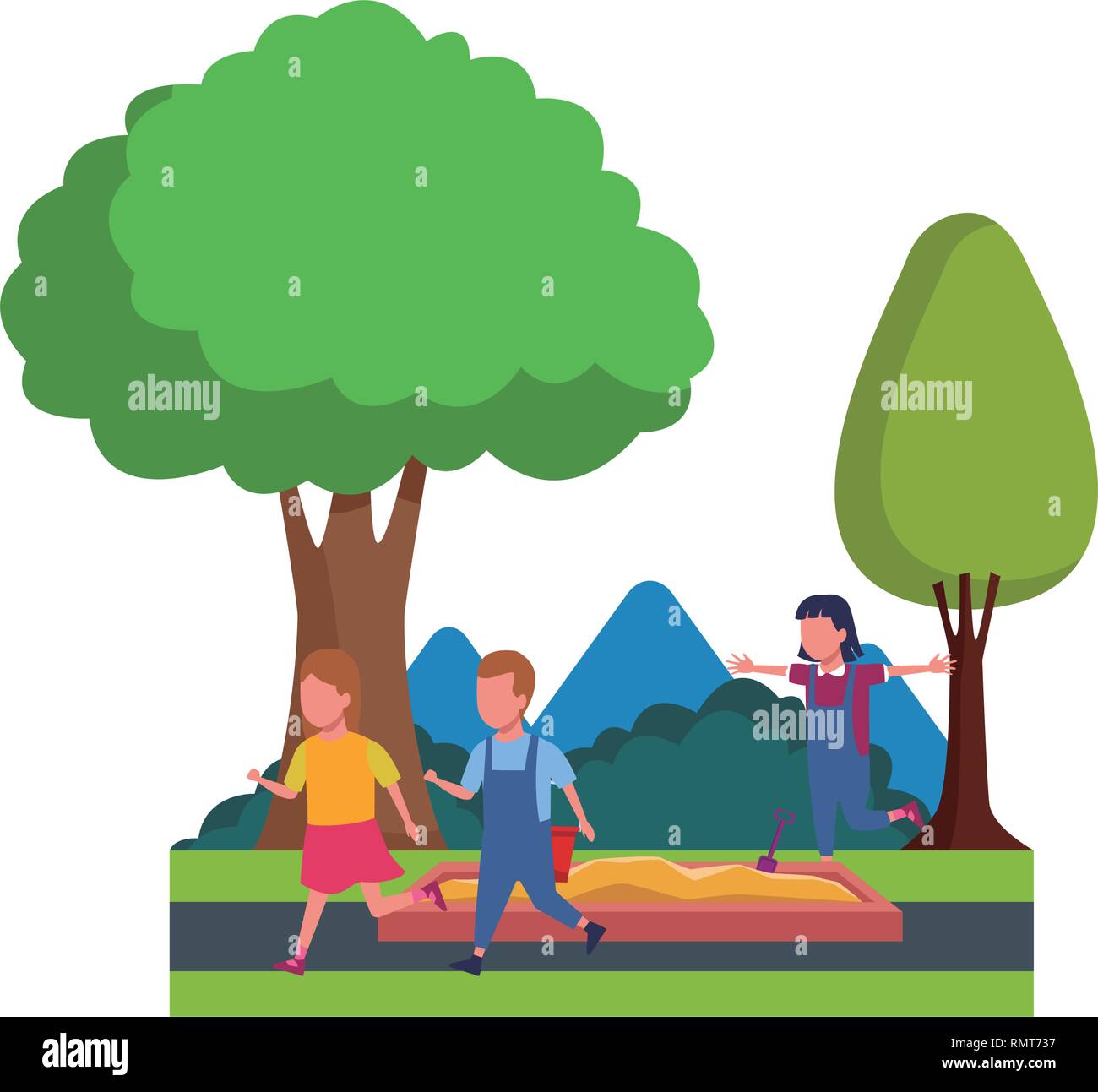 Kids playing cartoons Stock Vector Image & Art - Alamy