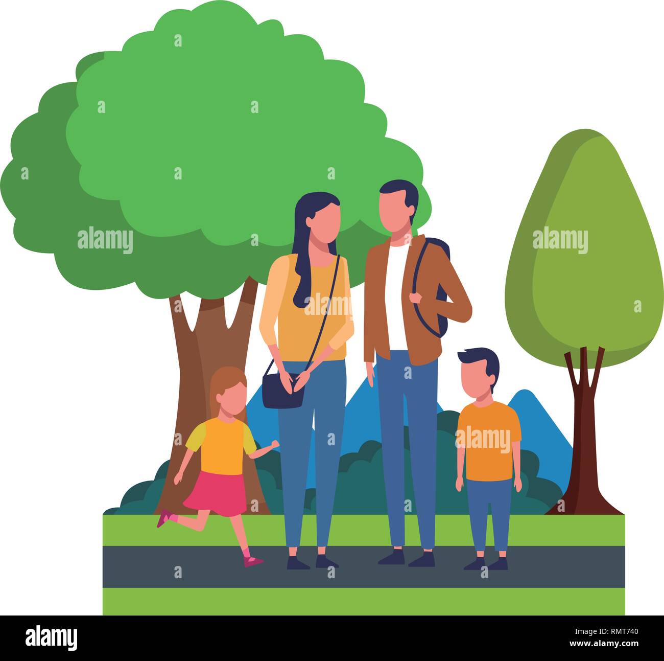Family and kids cartoon Stock Vector Image & Art - Alamy