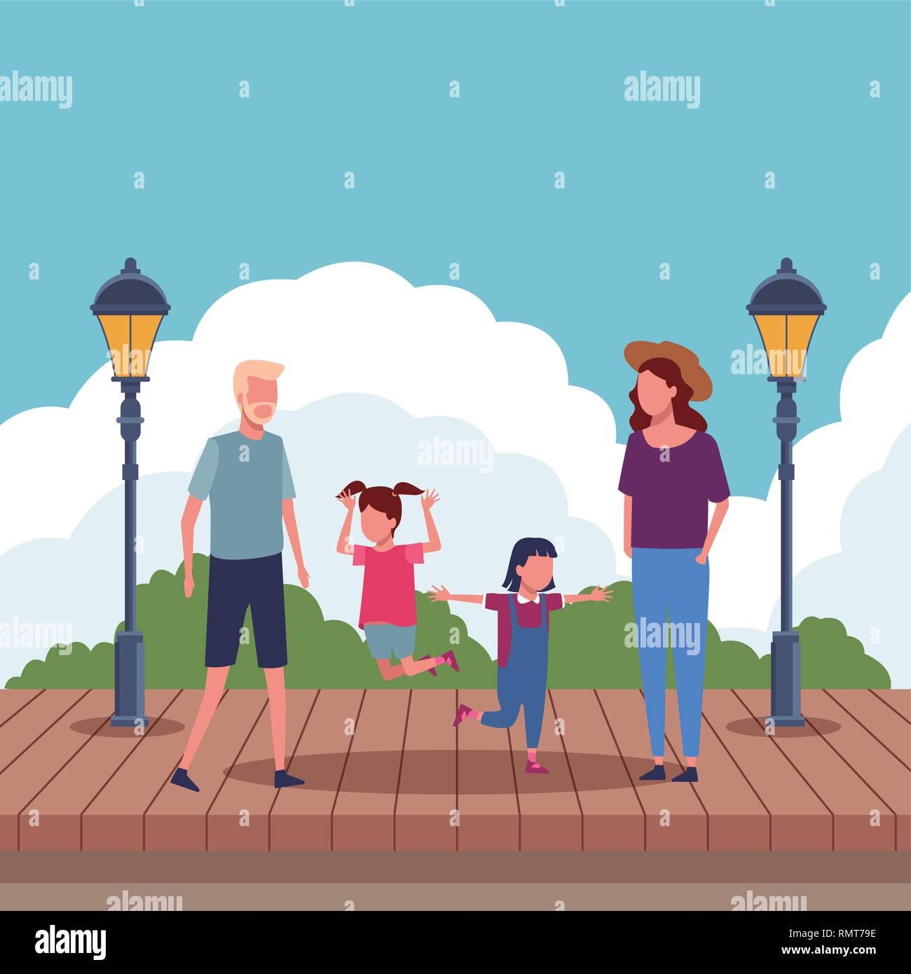 Family and kids cartoon Stock Vector Image & Art - Alamy