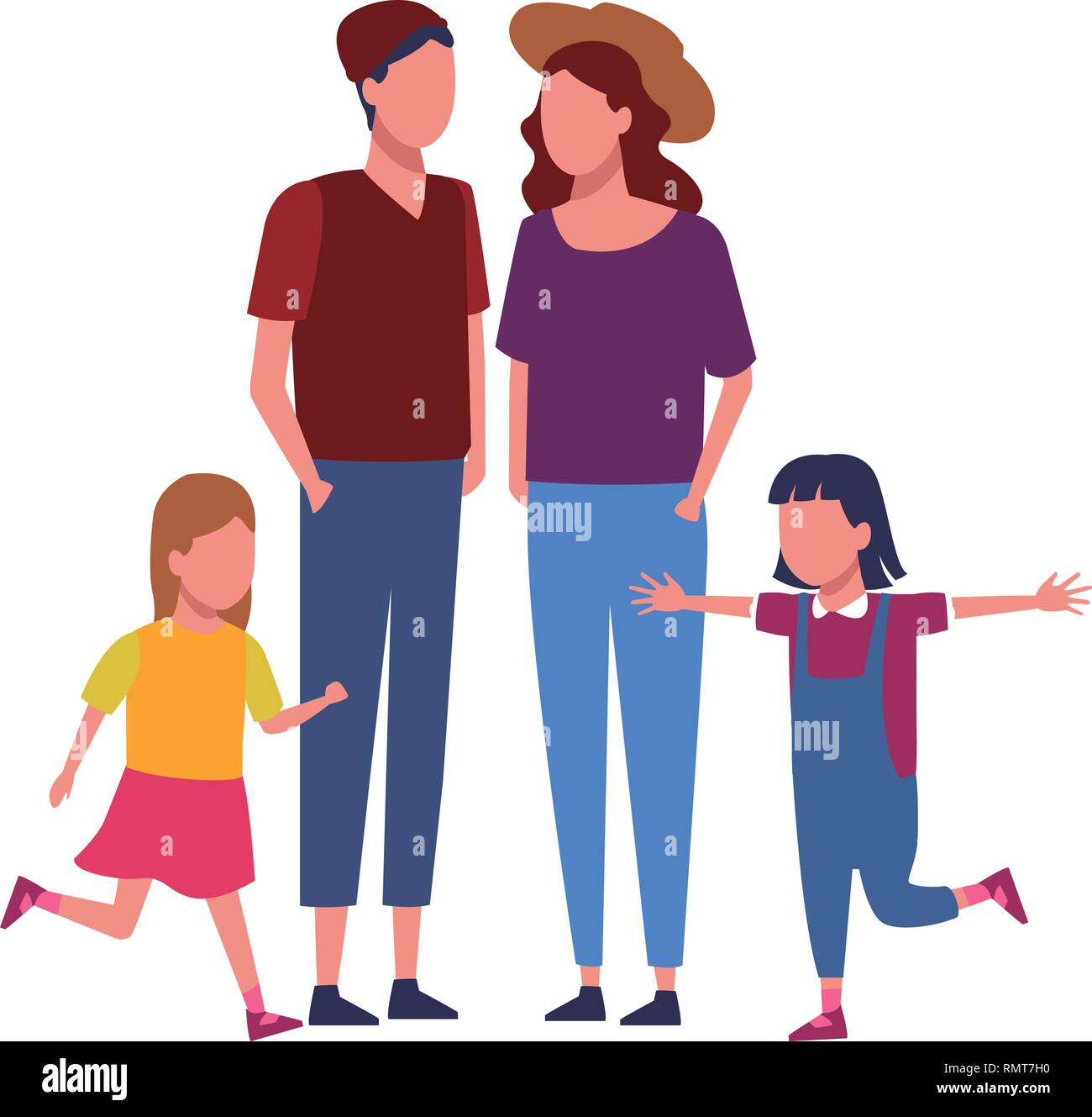 Family and kids cartoon Stock Vector Image & Art - Alamy
