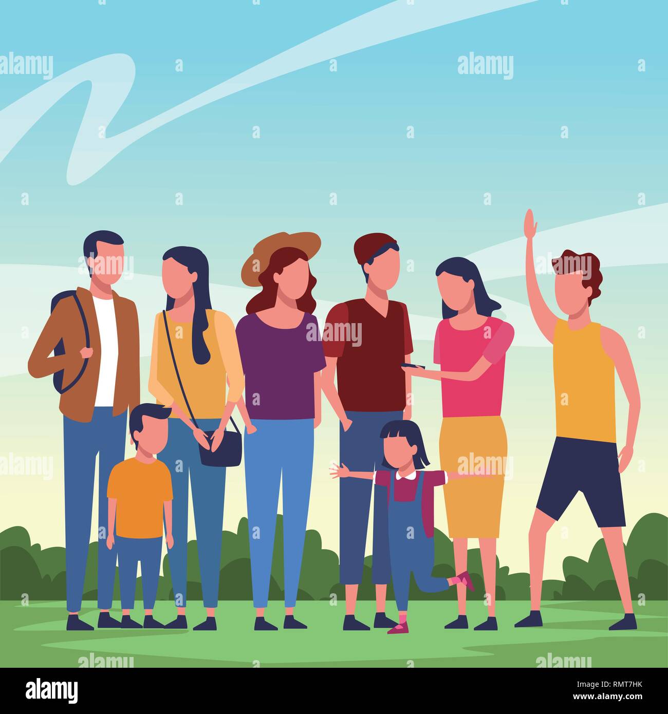 Family and kids cartoon Stock Vector Image & Art - Alamy