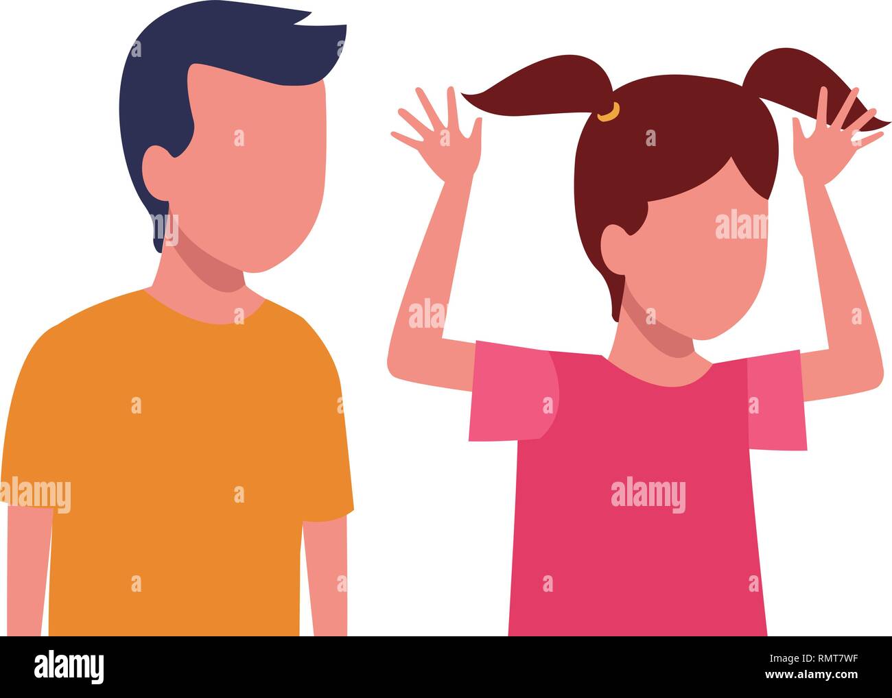 Kids playing cartoons Stock Vector Image & Art - Alamy