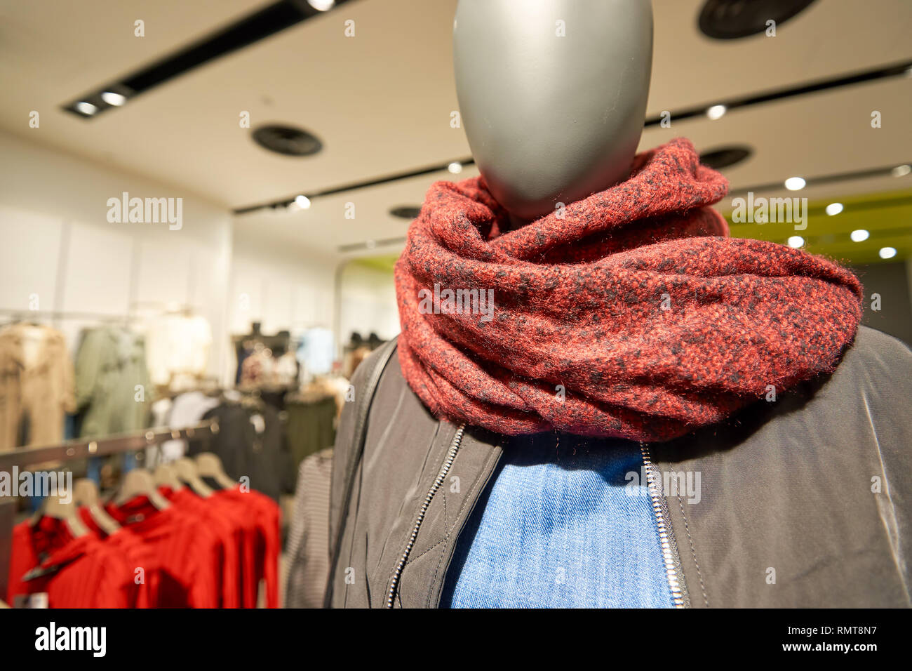 HONG KONG - CIRCA JANUARY, 2016: inside of Bershka store in Hong Kong ...