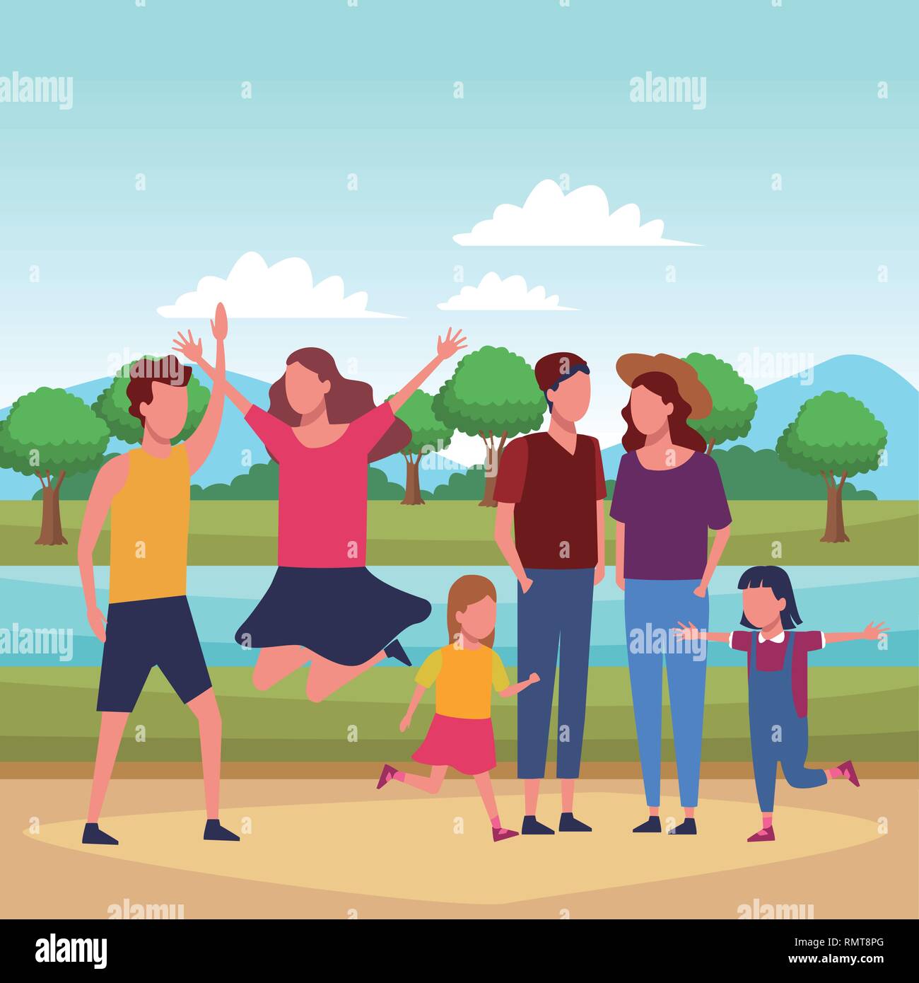 Family and kids cartoon Stock Vector Image & Art - Alamy