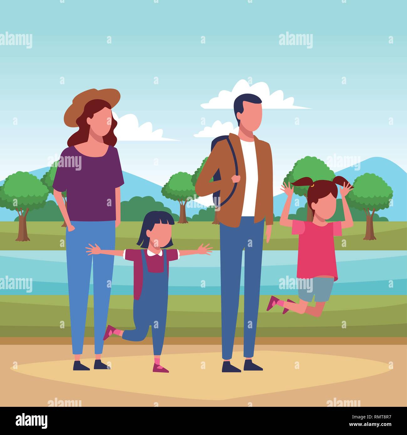 Family and kids cartoon Stock Vector Image & Art - Alamy