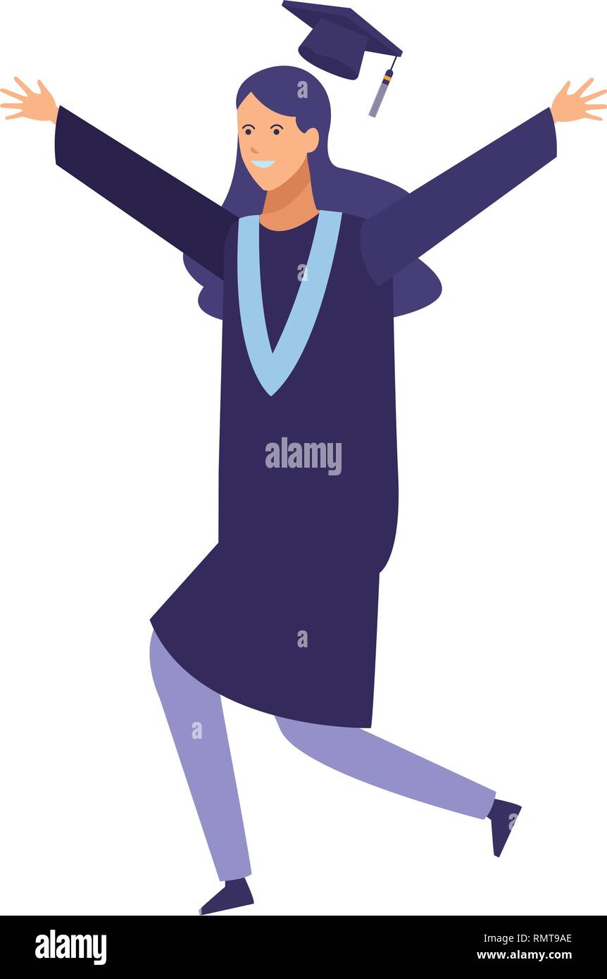 student woman in graduation Stock Vector Image & Art - Alamy