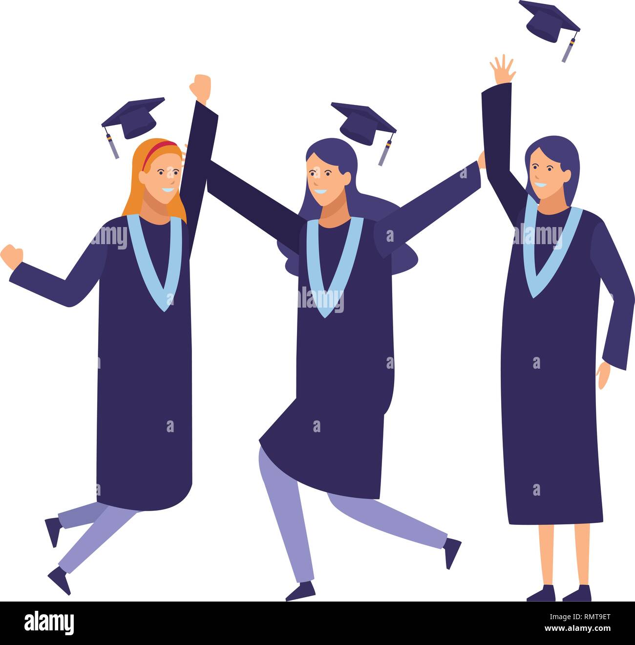 Graduation gowns Stock Vector Images - Alamy