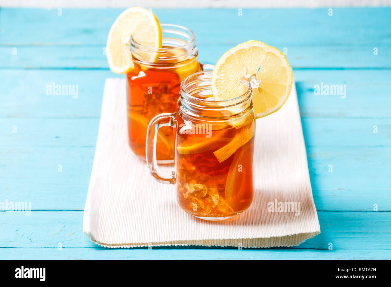 Glass of iced tea spring hi-res stock photography and images - Alamy