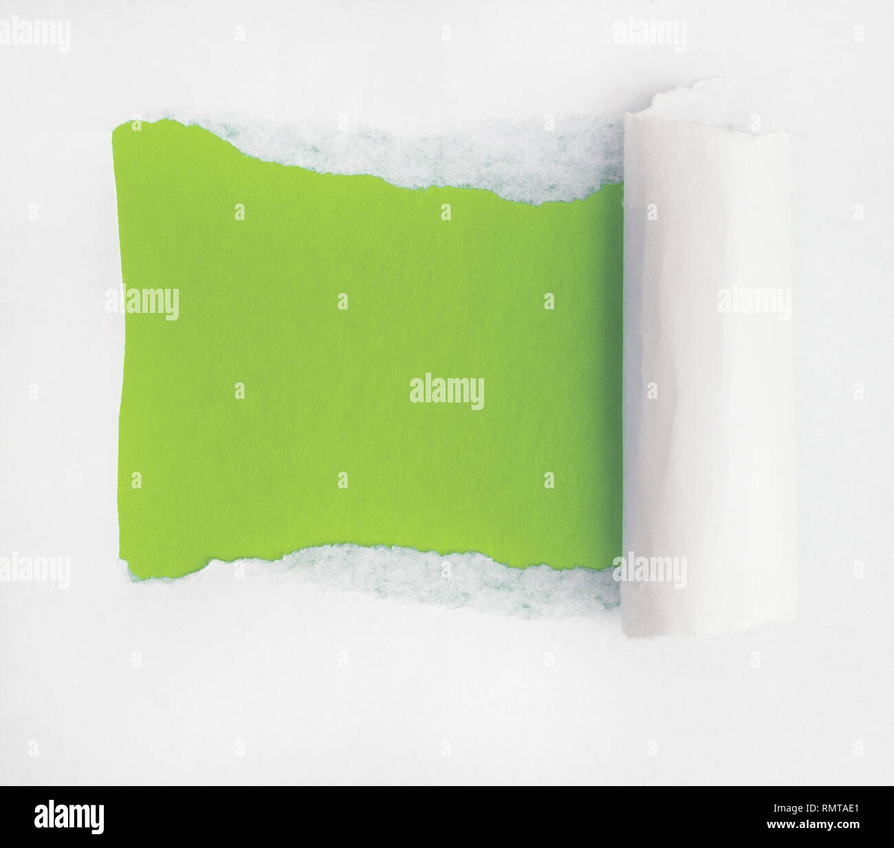 Abstract green paper tear rip hi-res stock photography and images - Alamy