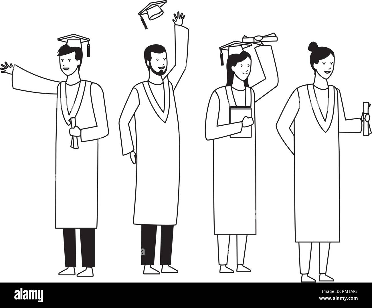 Students graduation ceremony Stock Vector Image & Art - Alamy