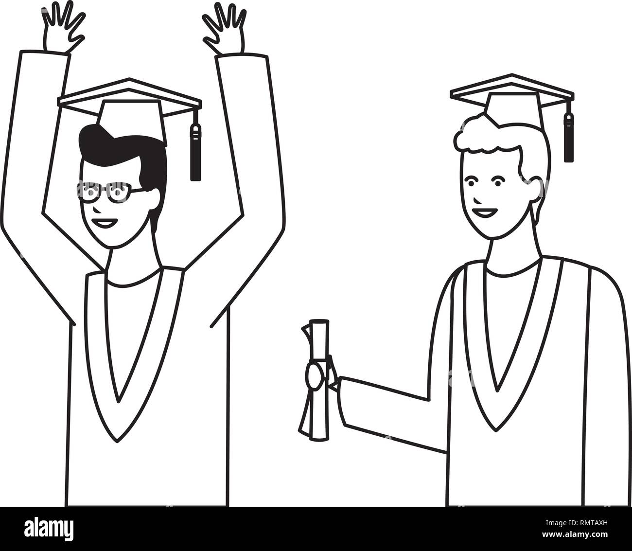 Students graduation ceremony Stock Vector Image & Art - Alamy