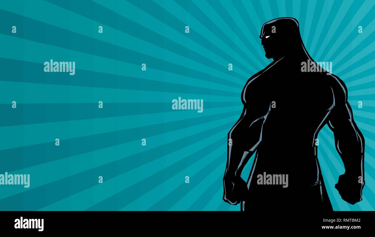 Superhero Back Ray Light Silhouette Stock Vector Image & Art - Alamy