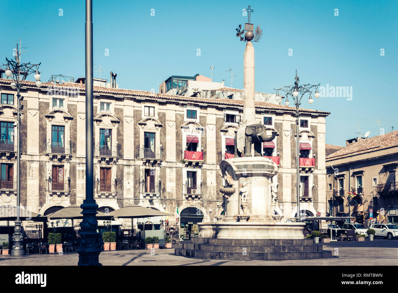 Catania, Sicily, Italy – august 14, 2018: people walk on the historical ...