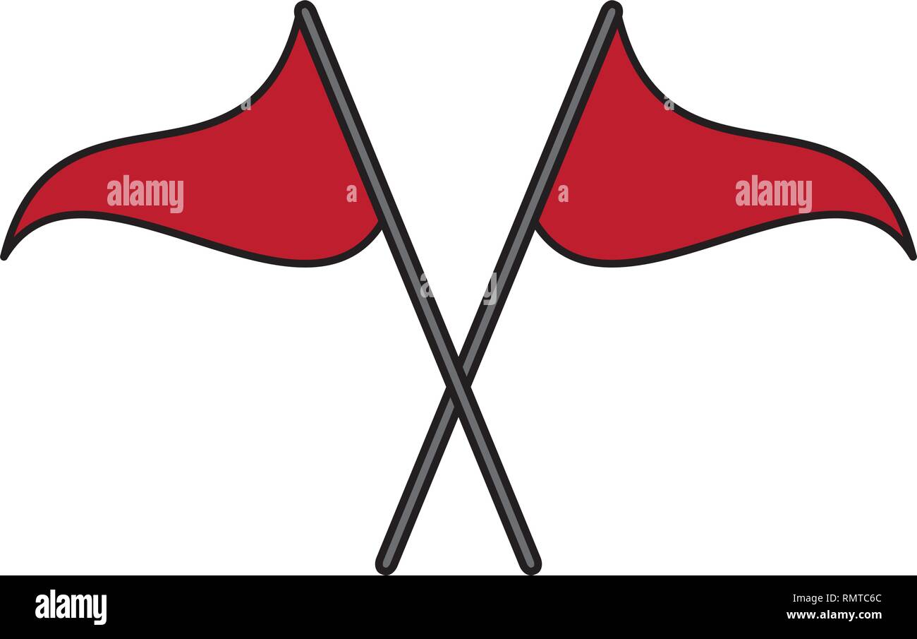 two red flags Stock Vector Image & Art - Alamy