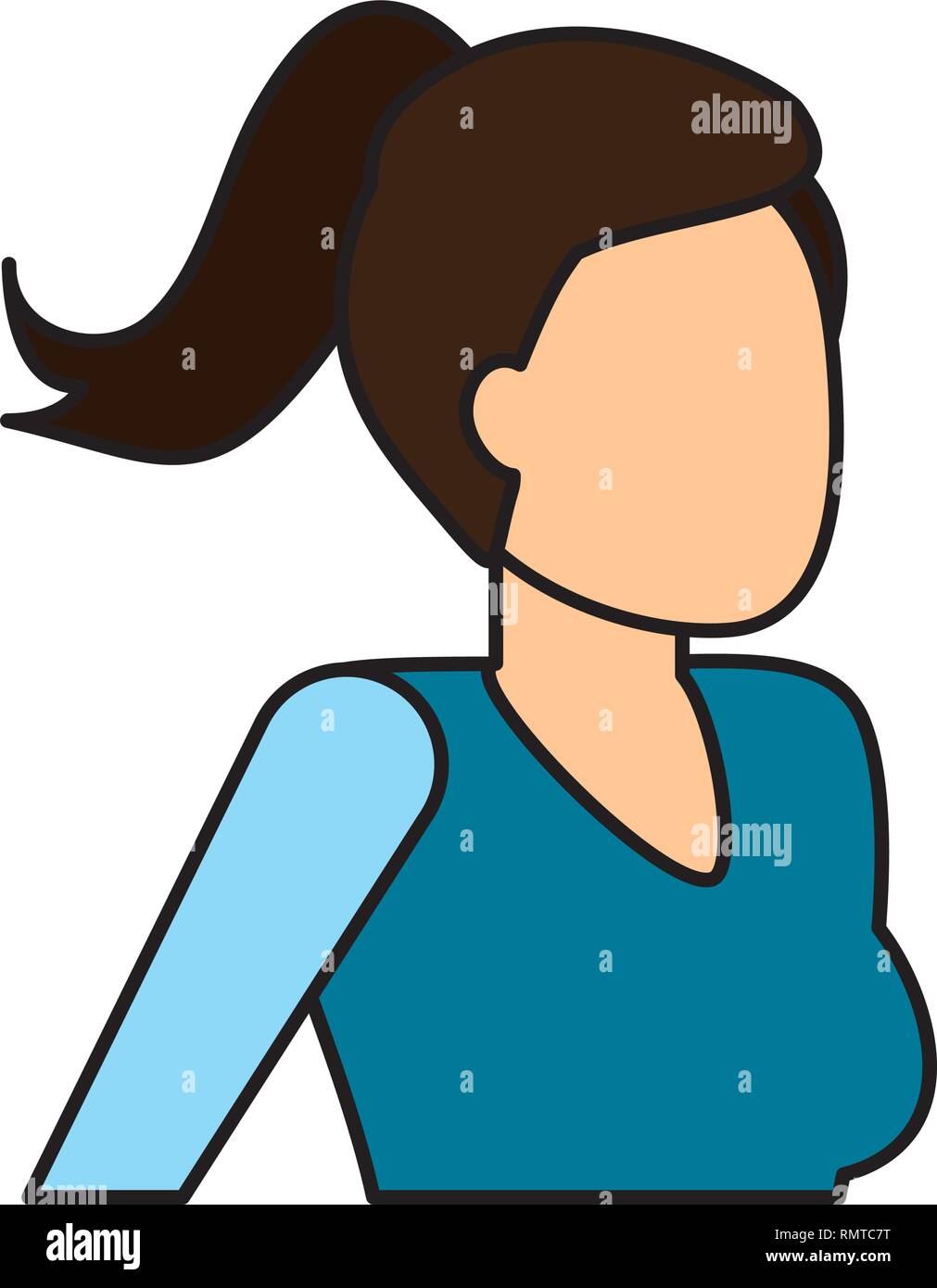 woman profile character Stock Vector Image & Art - Alamy
