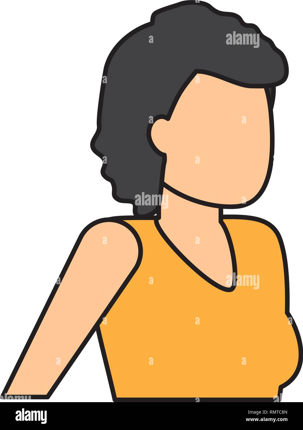 woman profile character Stock Vector Image & Art - Alamy