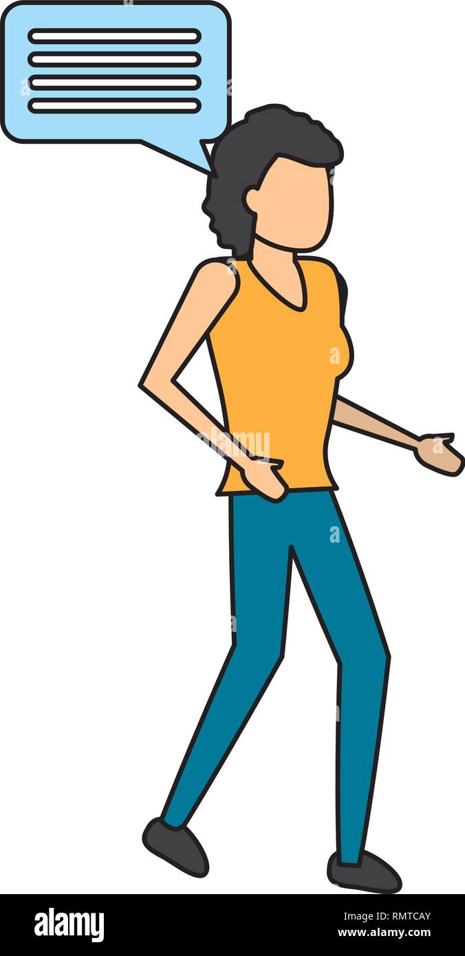 woman character speech bubble Stock Vector Image & Art - Alamy