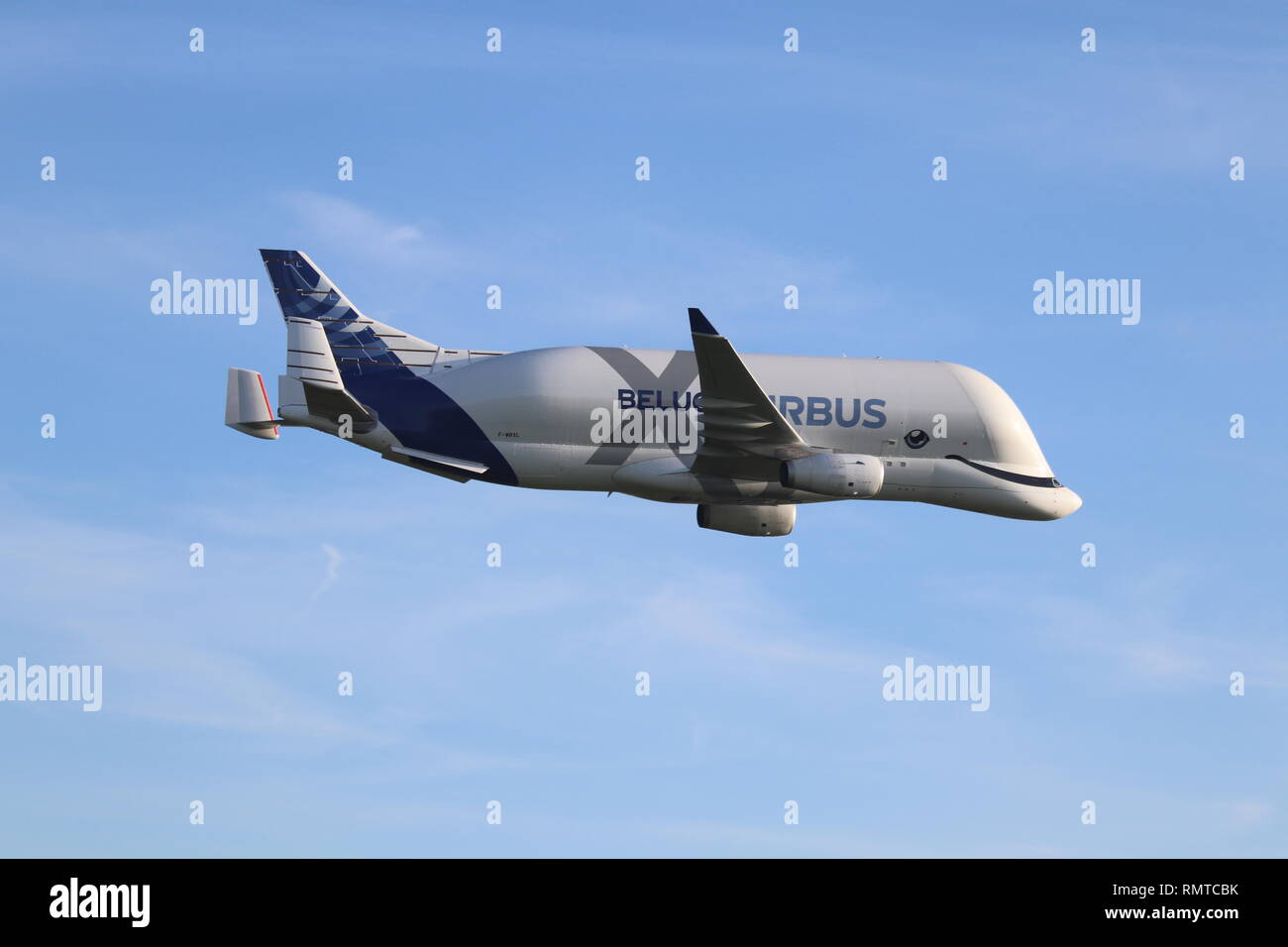 The new Airbus Beluga XL lands in North Wales for the first time, the ...