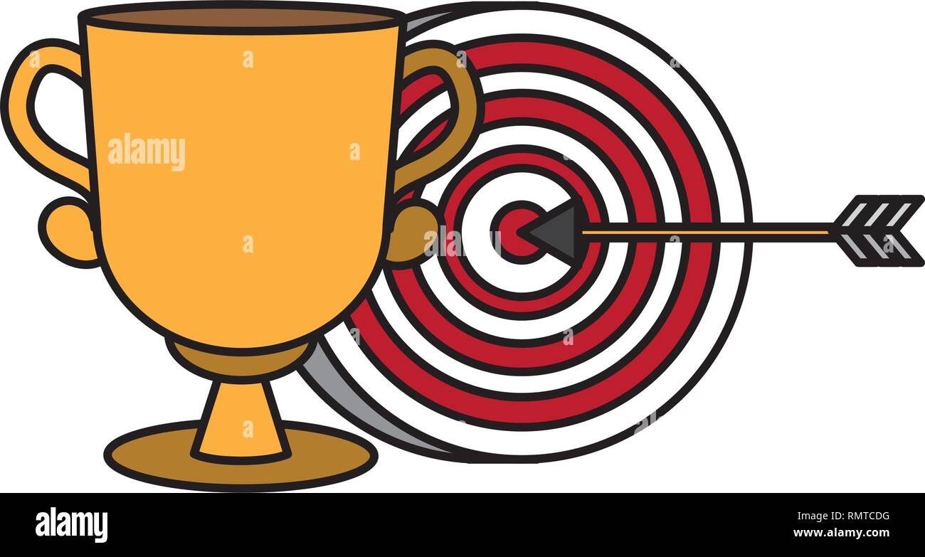 trophy and target arrow strategy Stock Vector Image & Art - Alamy
