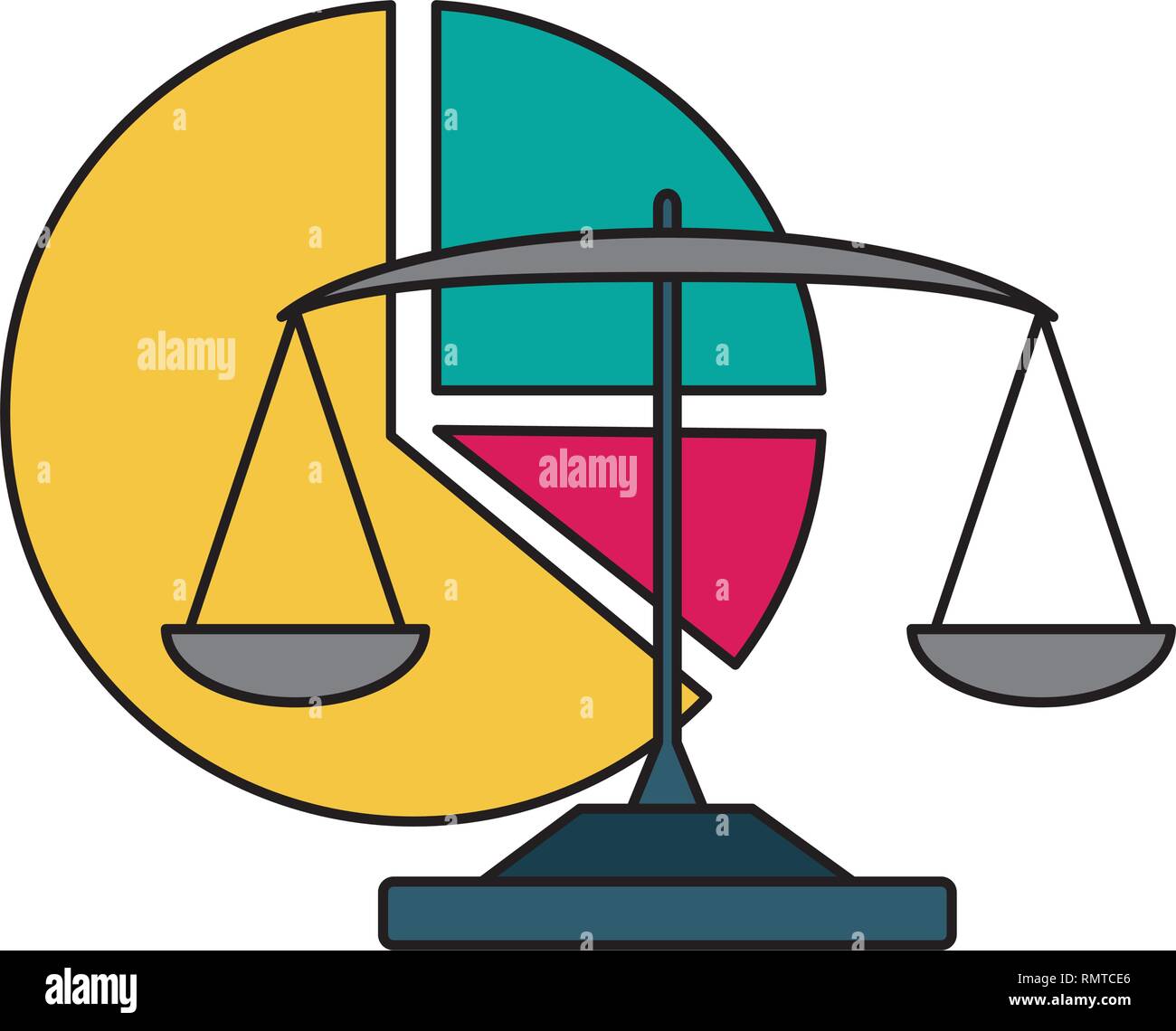 business balance and chart pie report Stock Vector Image & Art - Alamy
