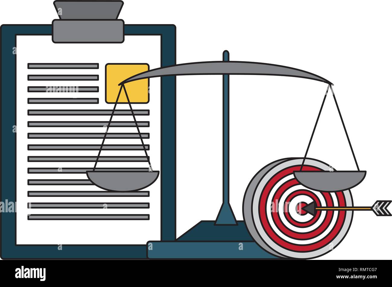 clipboard report target and balance Stock Vector Image & Art - Alamy