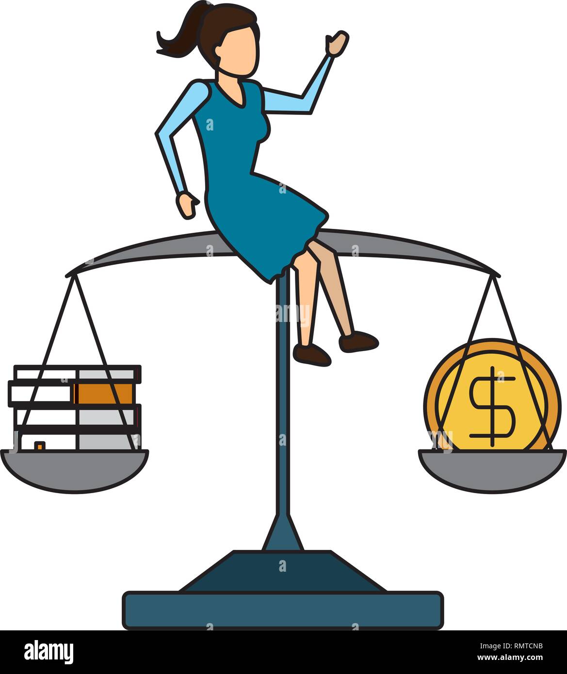 Balance the books Stock Vector Images - Alamy