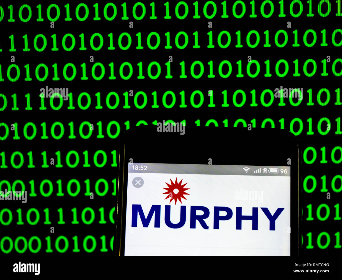 Murphy Oil Corporation logo seen displayed on smart phone Stock Photo ...