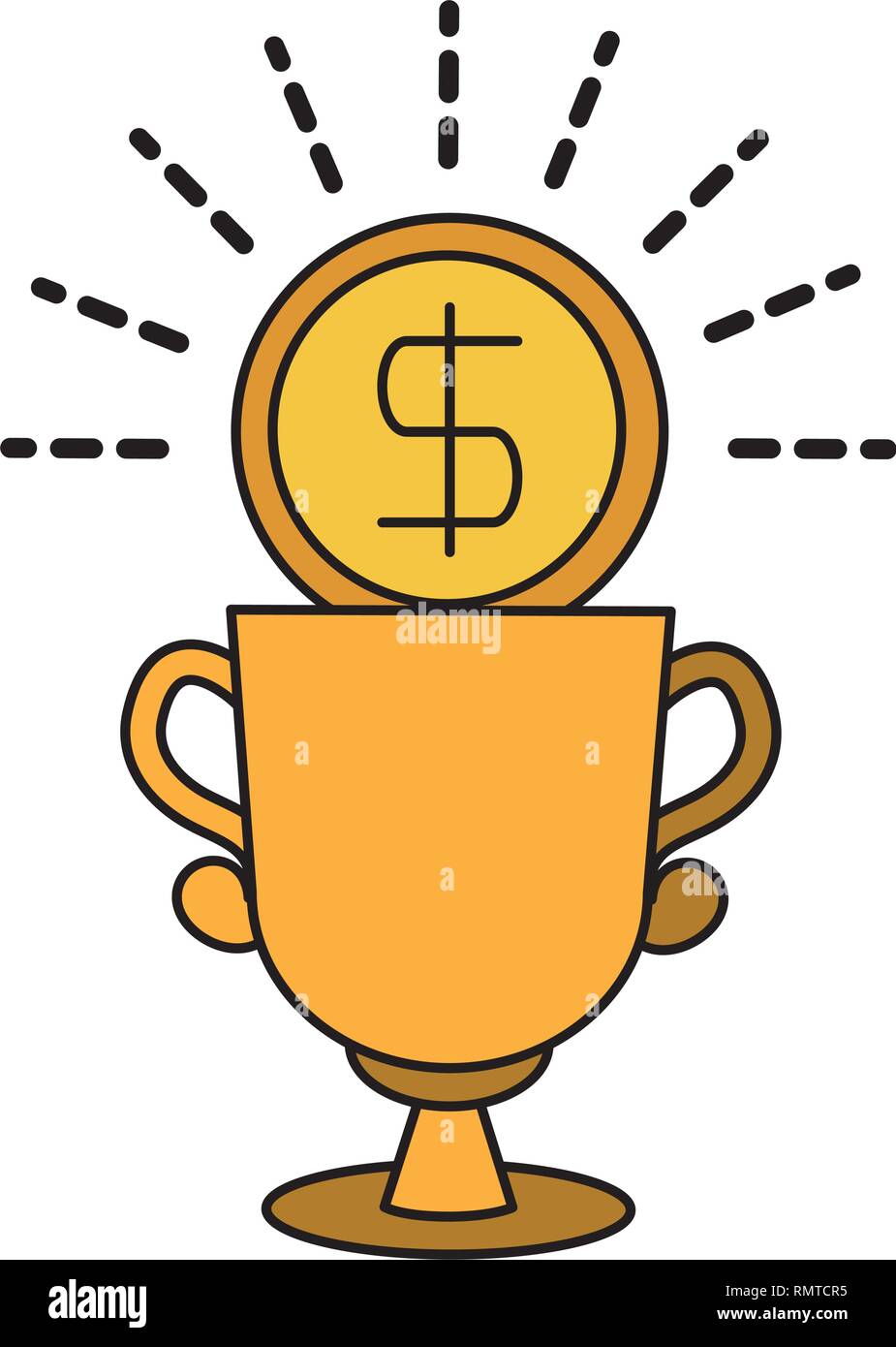 gold coin trophy prize Stock Vector Image & Art - Alamy