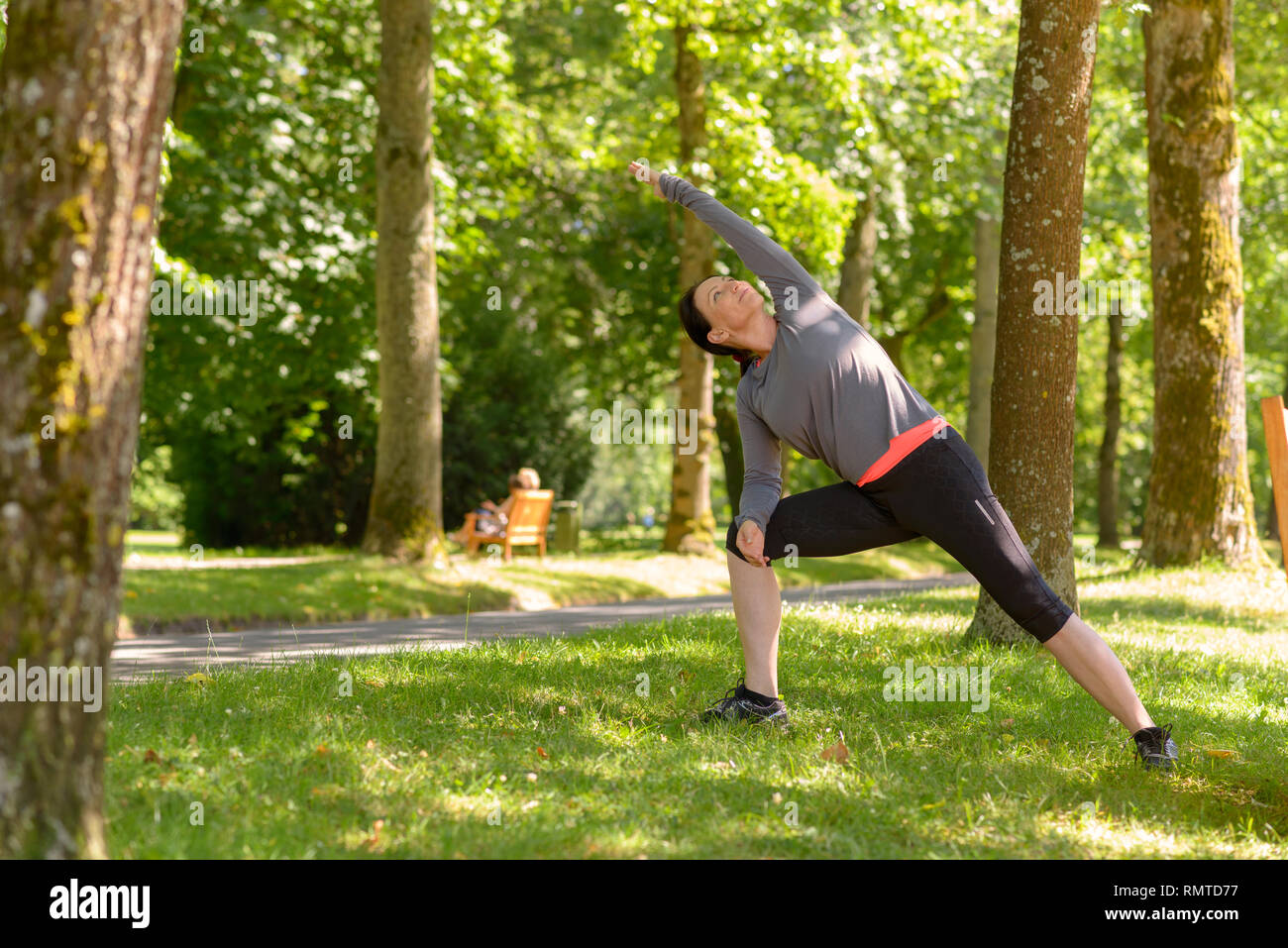 One arm stretch hi-res stock photography and images - Alamy