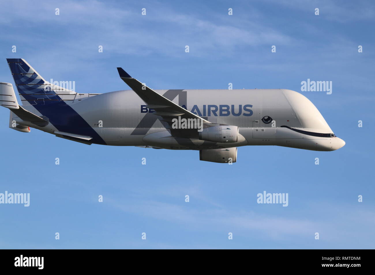 The new Airbus Beluga XL lands in North Wales for the first time, the ...