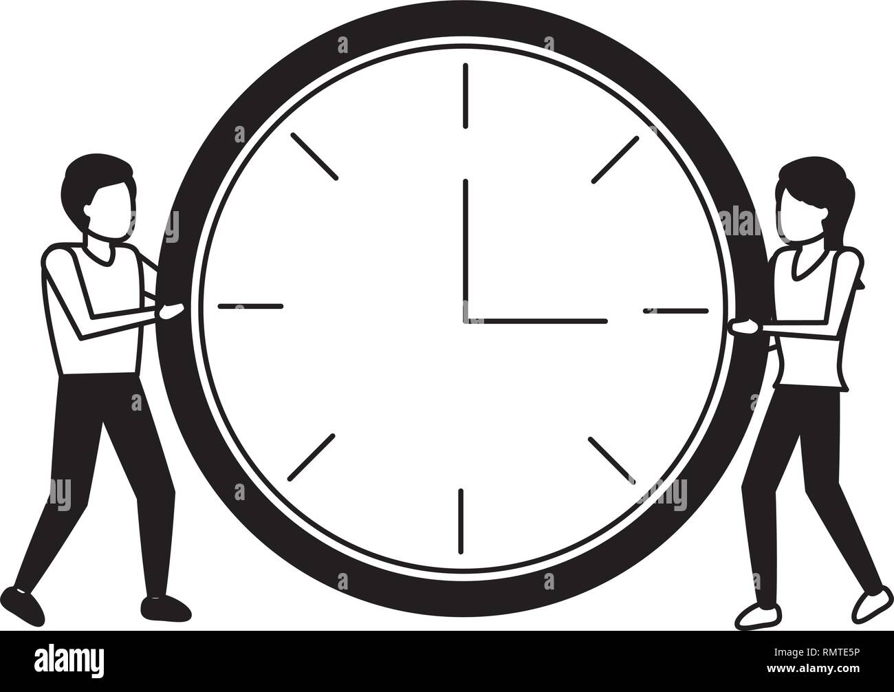 Women watch the time Stock Vector Images - Alamy