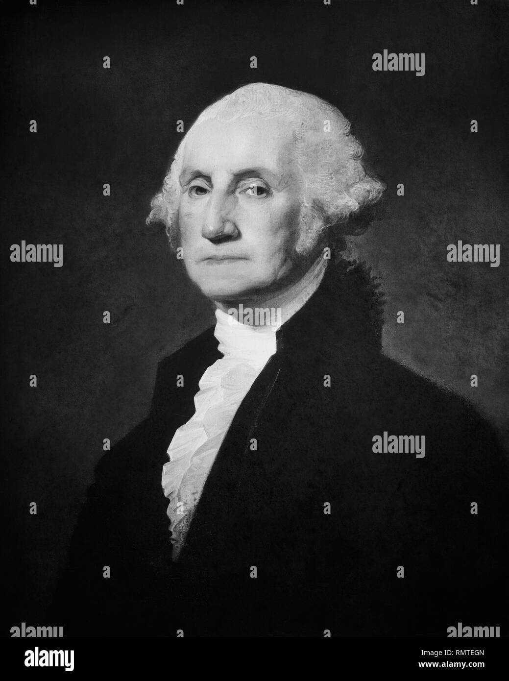 George washington portrait museum Black and White Stock Photos & Images ...