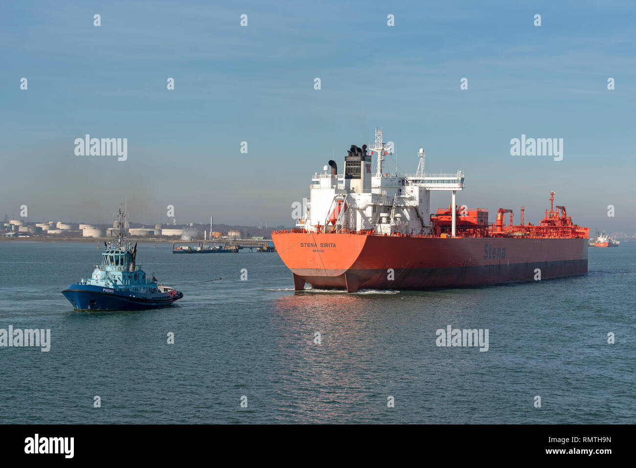 Fawley, Southampton, England UK. 14 February 2019. The Stena Sarita a ...