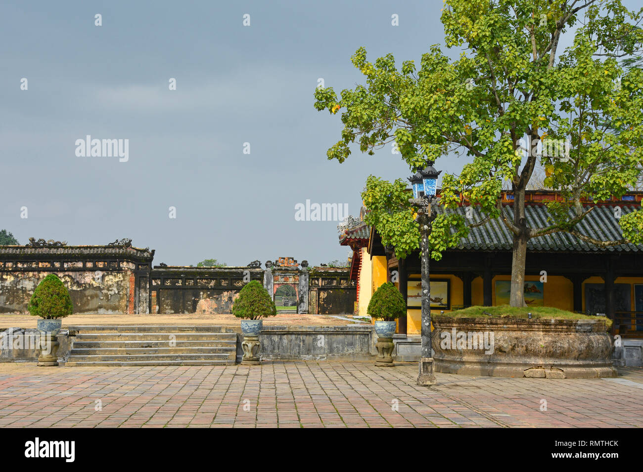The Can Chanh Palace Courtyard in the Imperial City, Hue, Vietnam. View ...