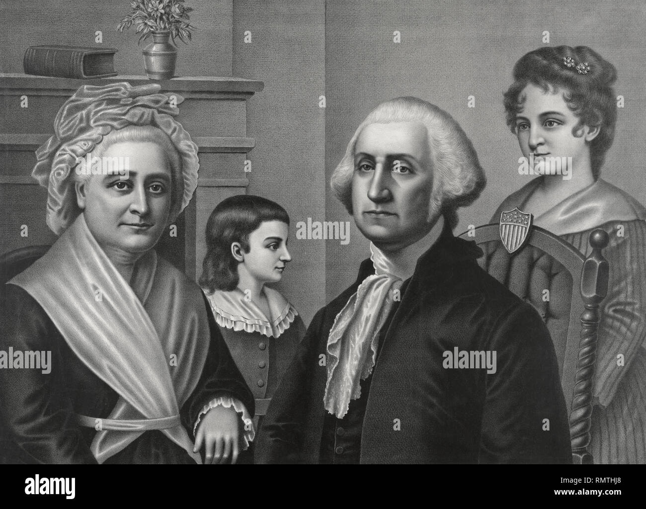 George washington family portrait hi-res stock photography and images ...