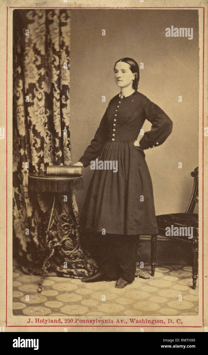 American Civil War Surgeon Mary Edwards Walker, Full-Length Portrait ...