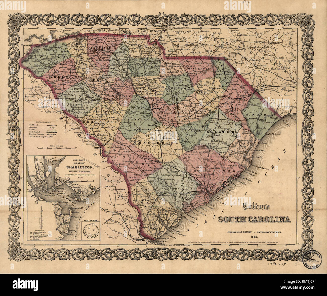Old map of south carolina hi-res stock photography and images - Alamy