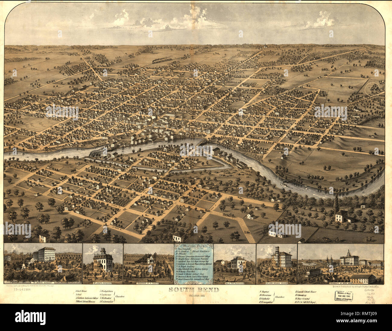 Old map of indiana hi-res stock photography and images - Alamy