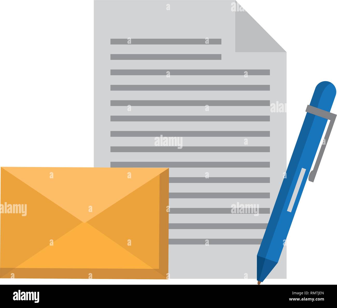email paper pen Stock Vector Image & Art - Alamy