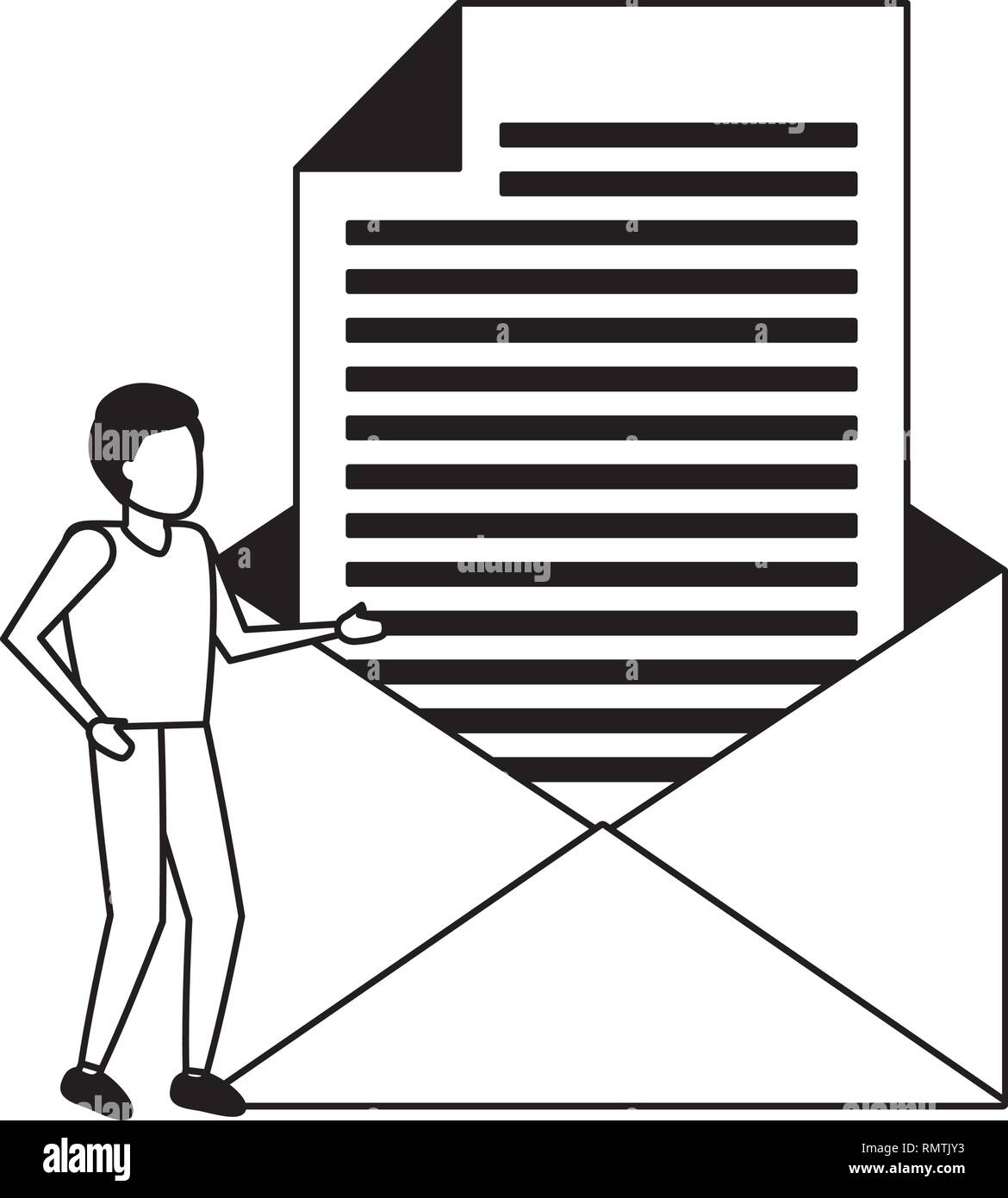 business man email Stock Vector Image & Art - Alamy