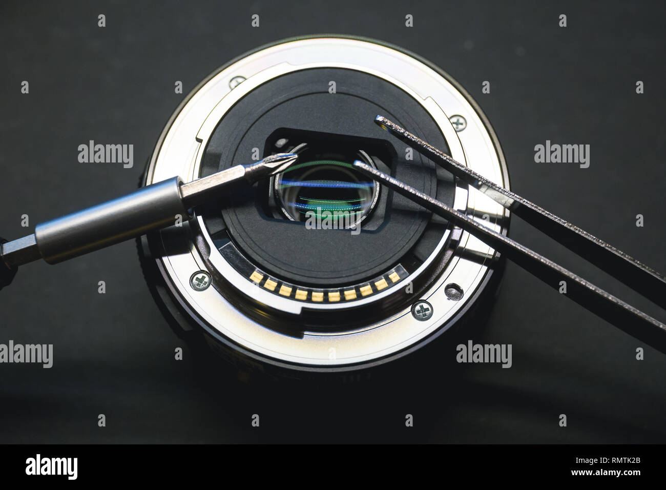 Disassemble and repair process of professional modern digital camera ...
