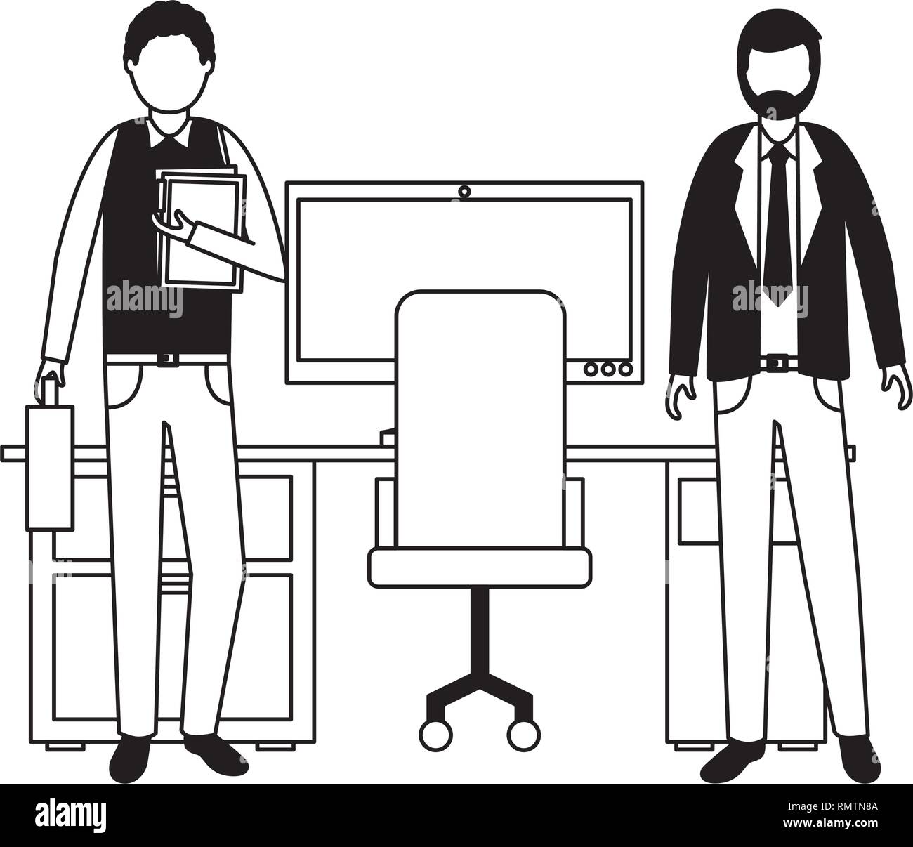 business men in the office Stock Vector Image & Art - Alamy